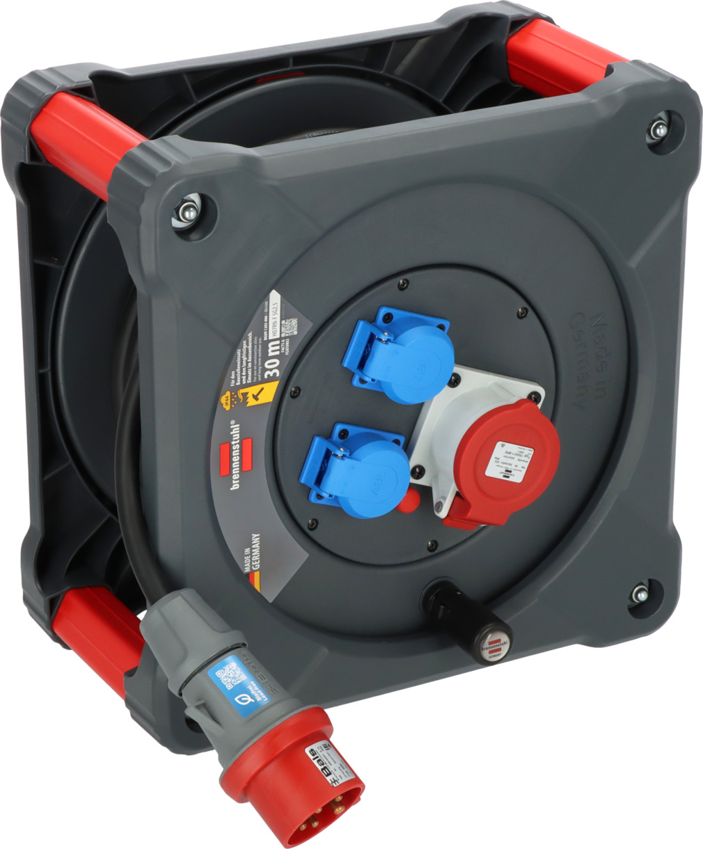 Professional CEE cable reel KD 3200 C1 IP44 30m H07RN-F 5G2.5 ...